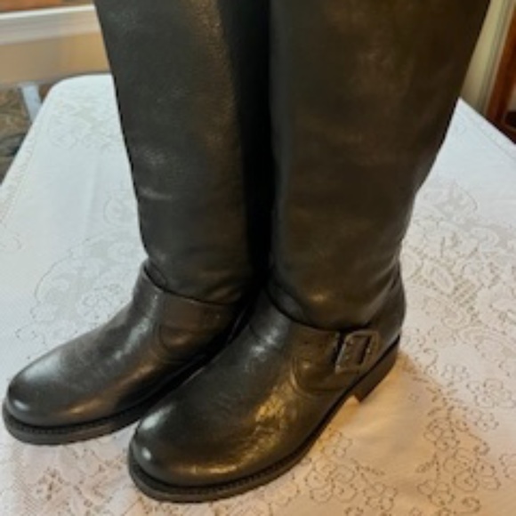 Frye | Shoes | Frye Black Leather Veronica Tall Slouch Boots New | Poshmark